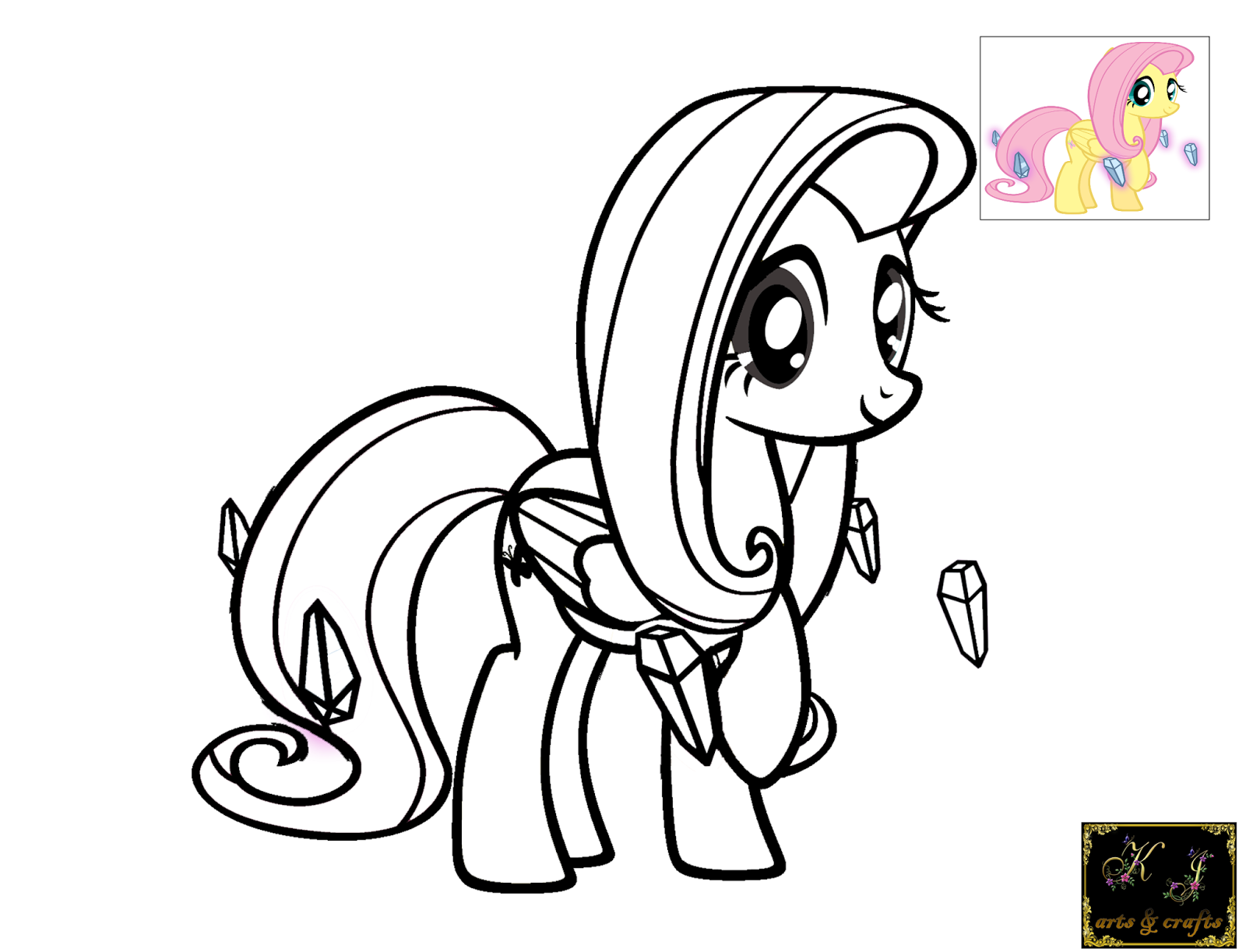 KJ Coloring Pages: Fluttershy