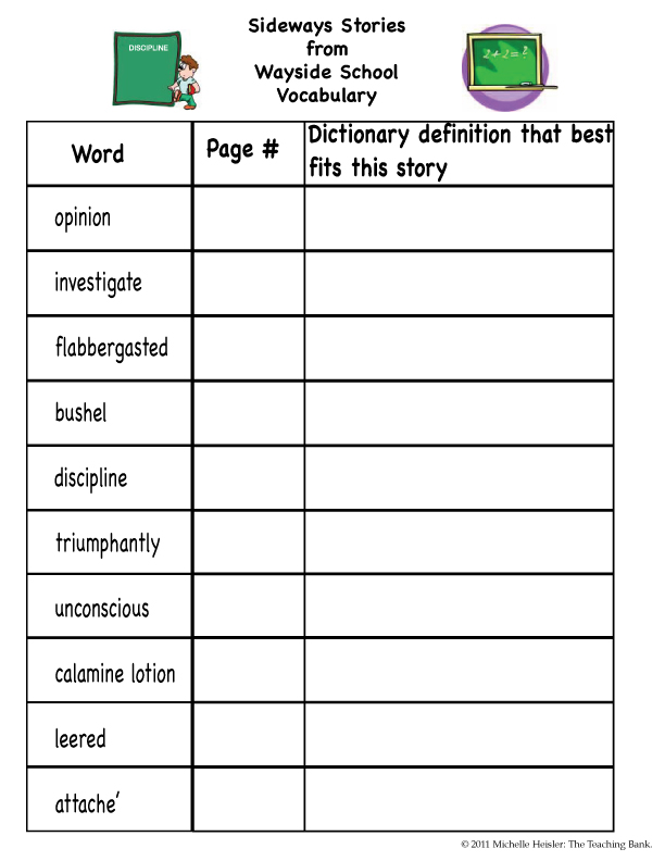 Using Sideways Stories from Wayside School in the Classroom