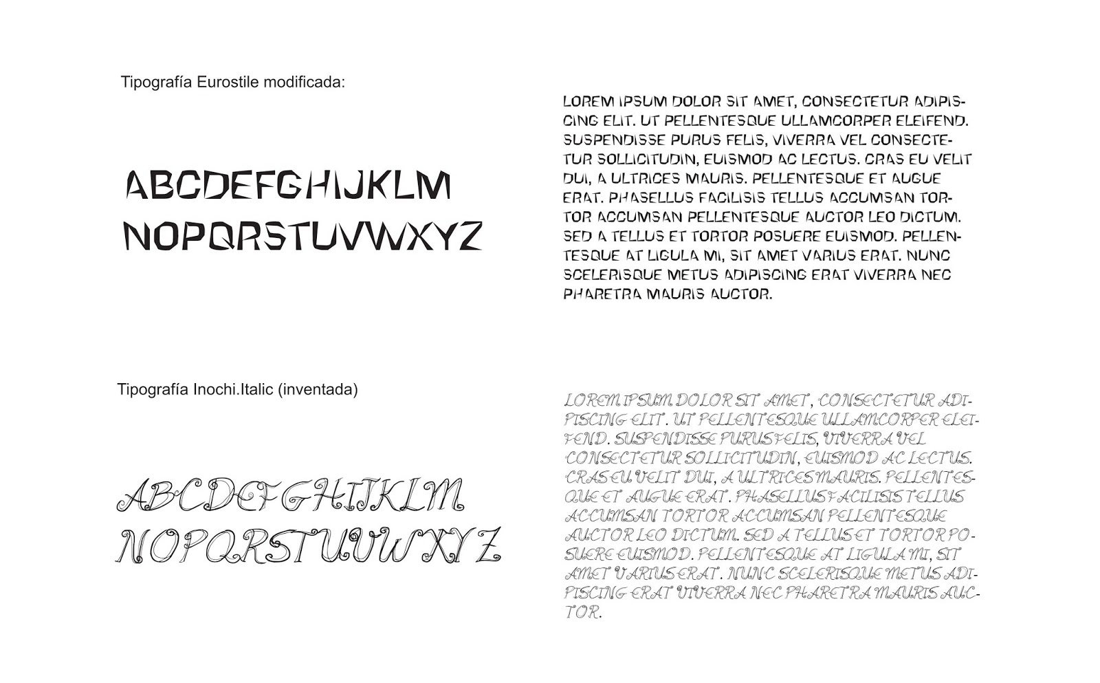 Siete Arcángeles: Tipografías