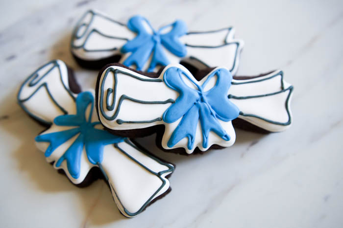 Graduation Diploma (with bow!) Cookies | Bake at 350°