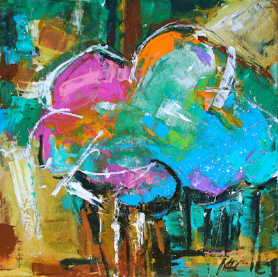 Daily Painters Abstract Gallery: Cupcake Three, Contemporary Abstract ...