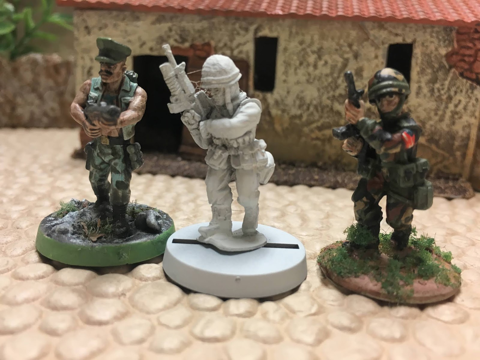 28mm USMC with some Pulp 80s miniatures
