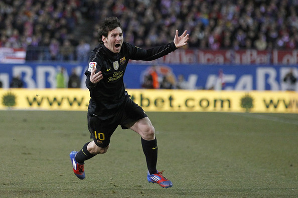 pictures Lionel Messi vs Club Atletico de Madrid la liga 2012