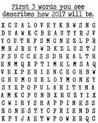 First 3 words you see will describe how 2017 will be
