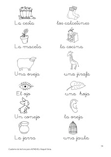 RECURSOS Y ACTIVIDADES PARA EDUCACIÓN INFANTIL: FICHAS LECTURA MINÚSCULAS