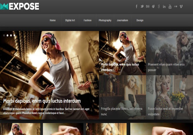 PLANTILLAS kIRADOBER: Expose Responsive Blogger Template