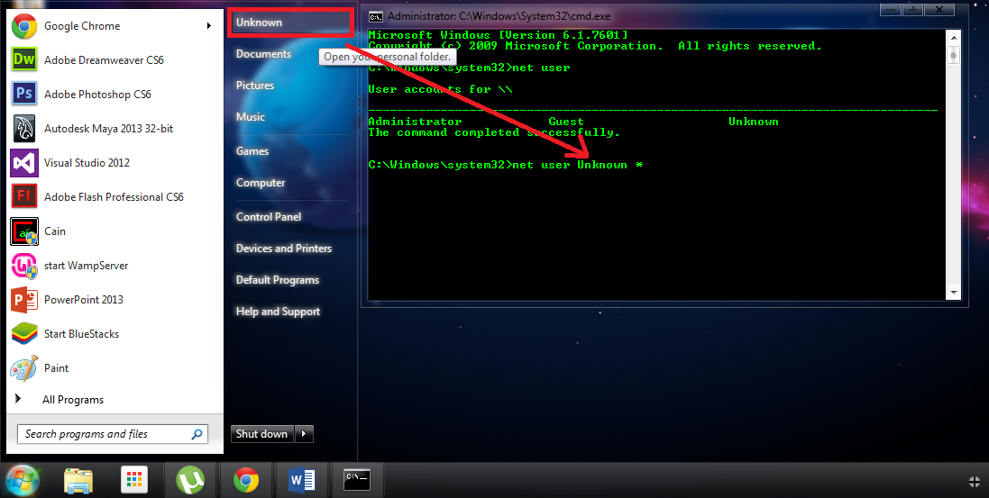How to change Windows Password using cmd