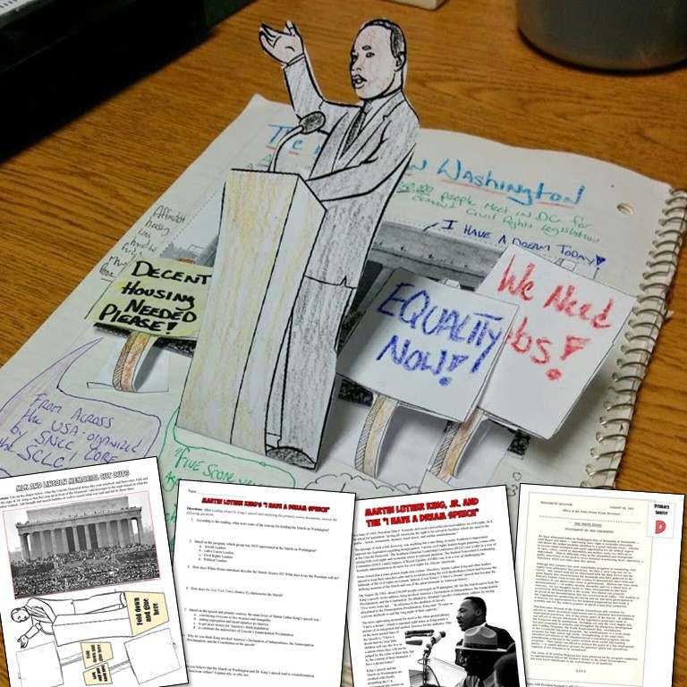 Students of History: Martin Luther King "I Have a Dream" Interactive ...