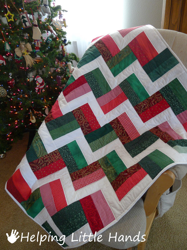 Pieces by Polly: Christmas Stairs Scrap Quilt