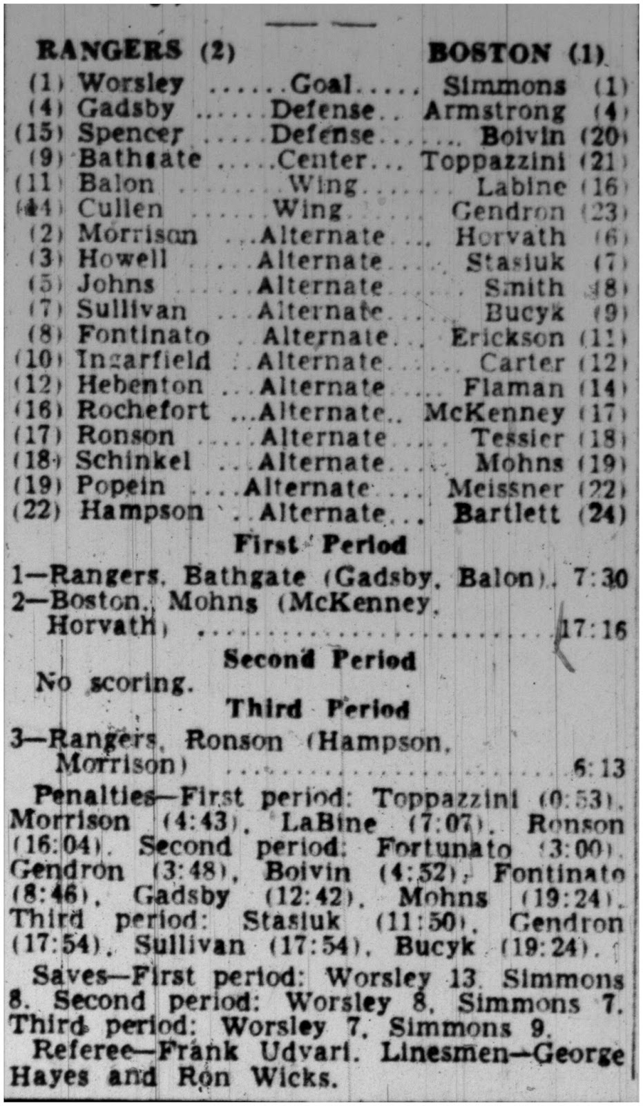 Hockey Then & Now: BLOWING THE WHISTLE