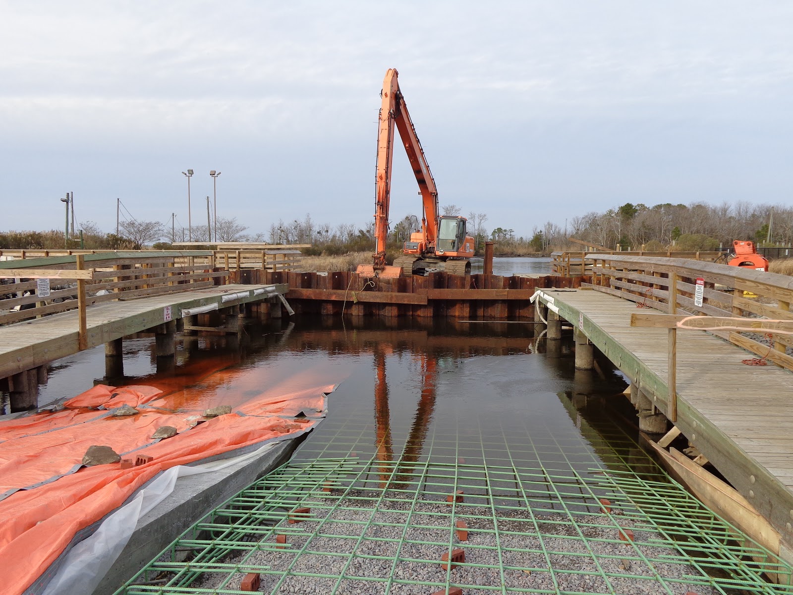 West Neck Creek Ramblings: Pungo Ferry Ramp Construction