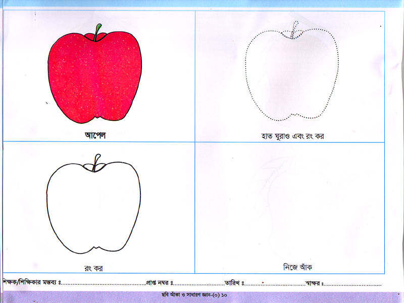 Kids Education for-Play-Nursery-KG-Drawing: Chotto Monider Chobi Aka ...