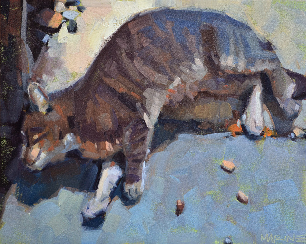 Carol Marine's Painting a Day: Alley Cat