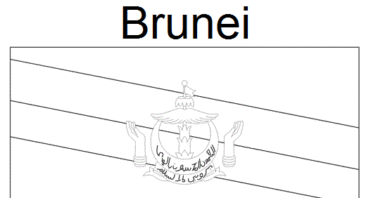 Geography Blog: Brunei Flag Colouring Page