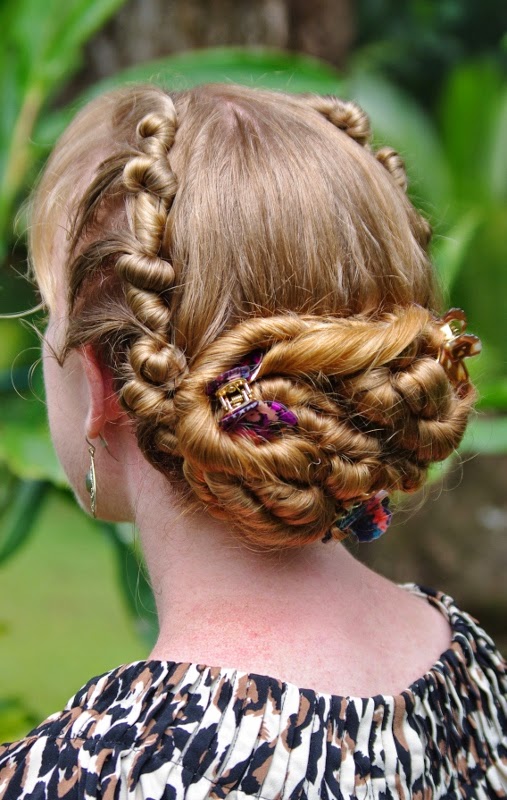Braids & Hairstyles for Super Long Hair: One-Strand Rosette Lace Updo