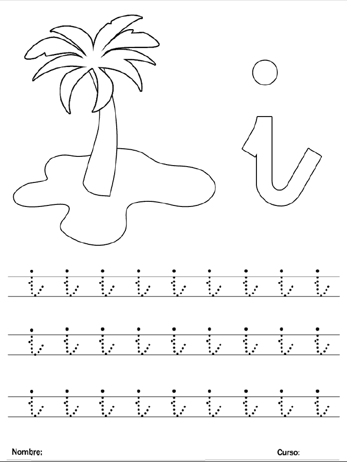 Imágenes y dibujos de las vocales para trazar