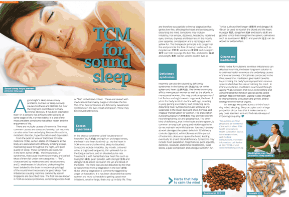 Health Info : TCM for Sound Sleep