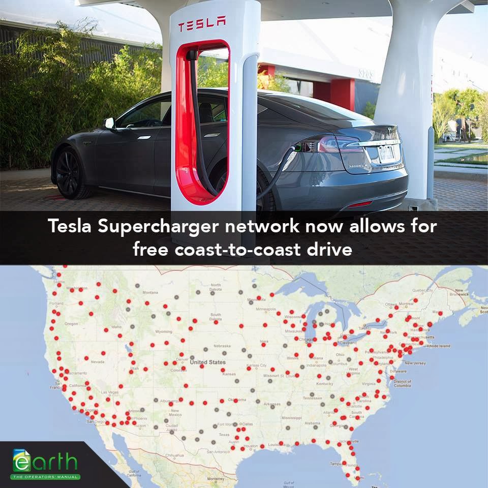 Drive Coast to Coast Free of Fuel Costs in the Tesla Model S