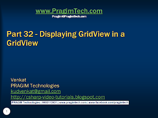 Sql server, .net and c# video tutorial: Part 32 - Displaying GridView ...