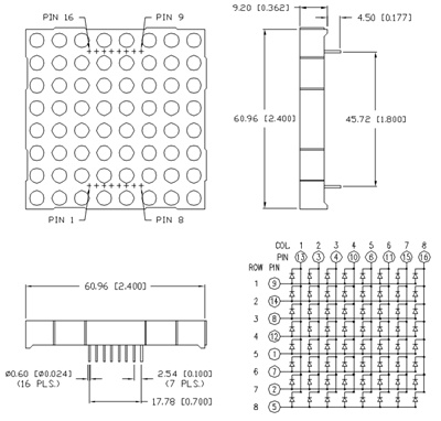 Konfigurasi Dot Matrik 8x8 Revisi