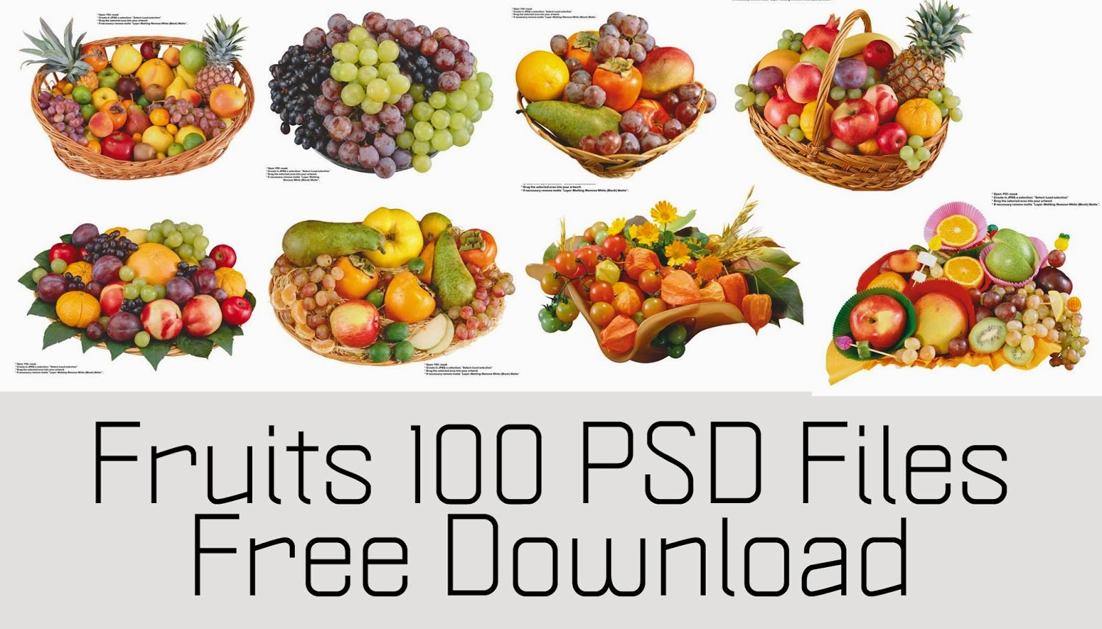 Fruits PSD (100) Files Free Download | naveengfx