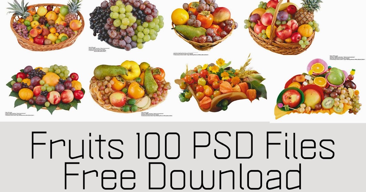 Fruits PSD (100) Files Free Download | naveengfx