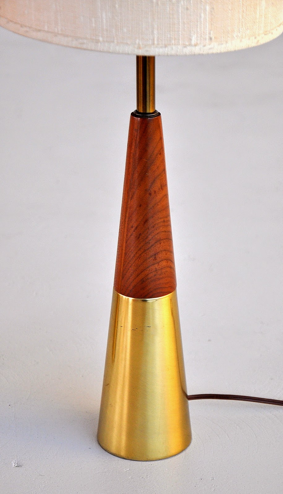 SELECT MODERN: Pair of Tony Paul Cone Lamps