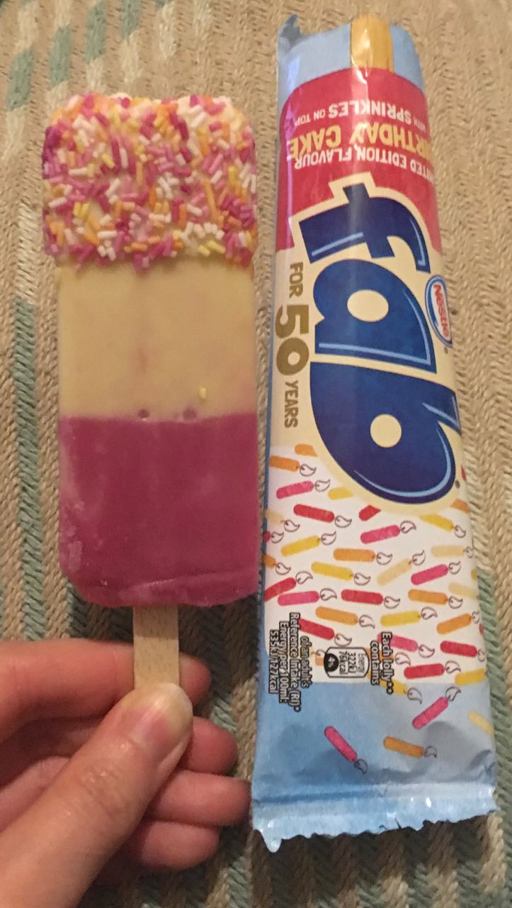 FOODSTUFF FINDS: Fab Limited Edition Birthday Cake Ice Lolly (Morrisons ...