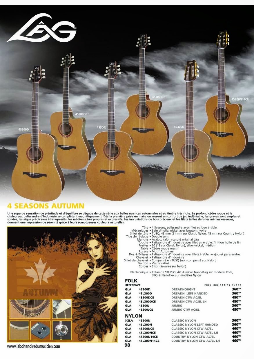 ROB SILVER: 2009 LAG GUITARS CATALOGUE