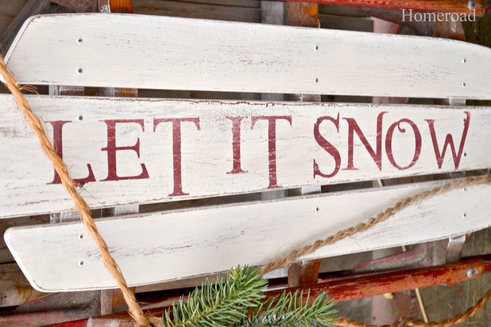 How to Decorate a Vintage Sled for Christmas