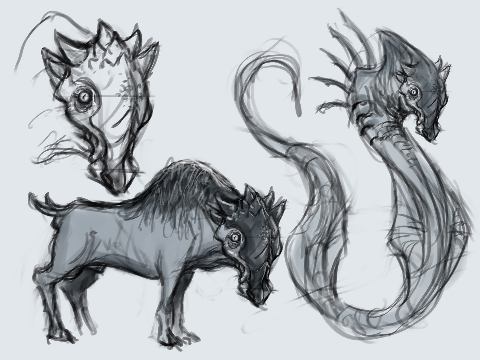 Julian's Work: Aliens and Creature Sketches
