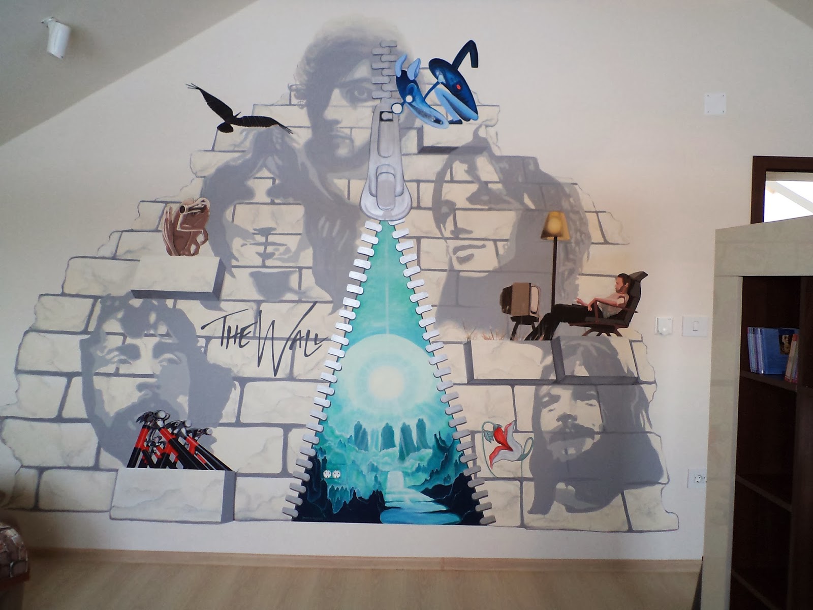 Pictura Murala Timisoara: Pink Floyd - Tribute mural