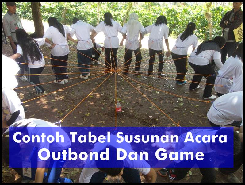 Contoh Tabel Susunan Acara Outbond Dan Game Lengkap