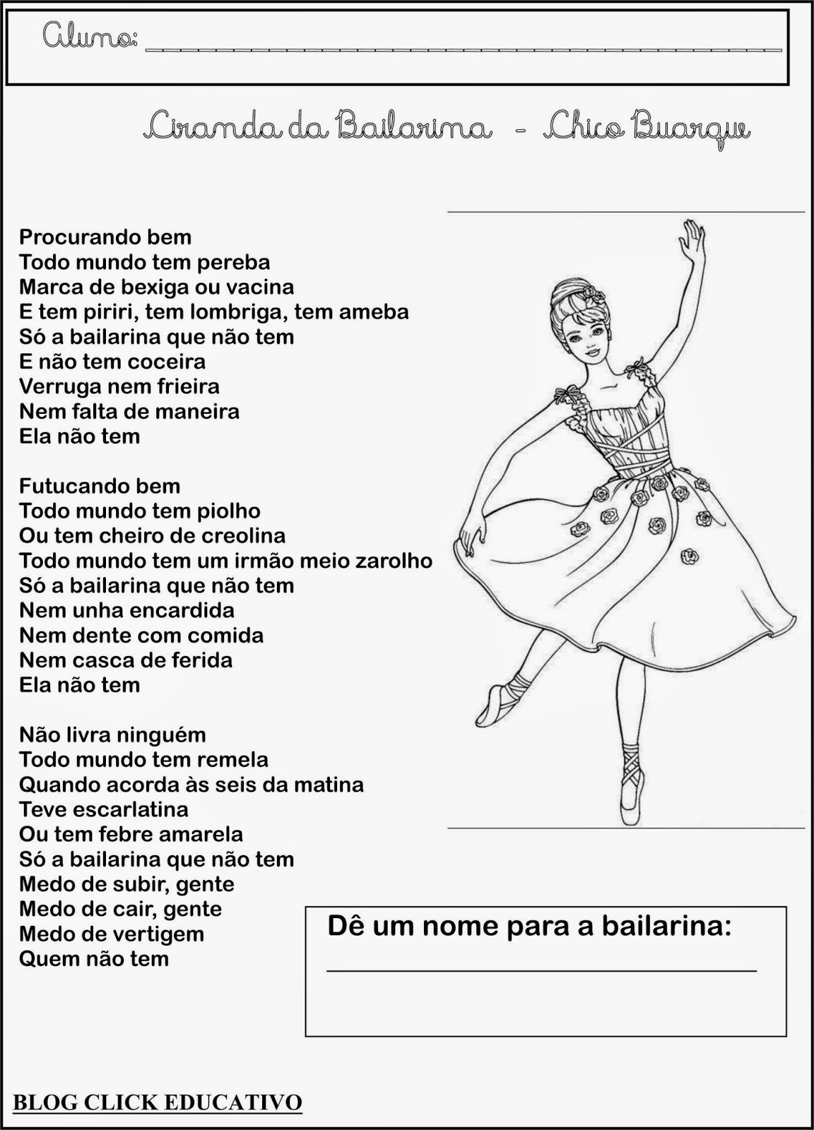 Click Educativo: LEITURA - CIRANDA DA BAILARINA