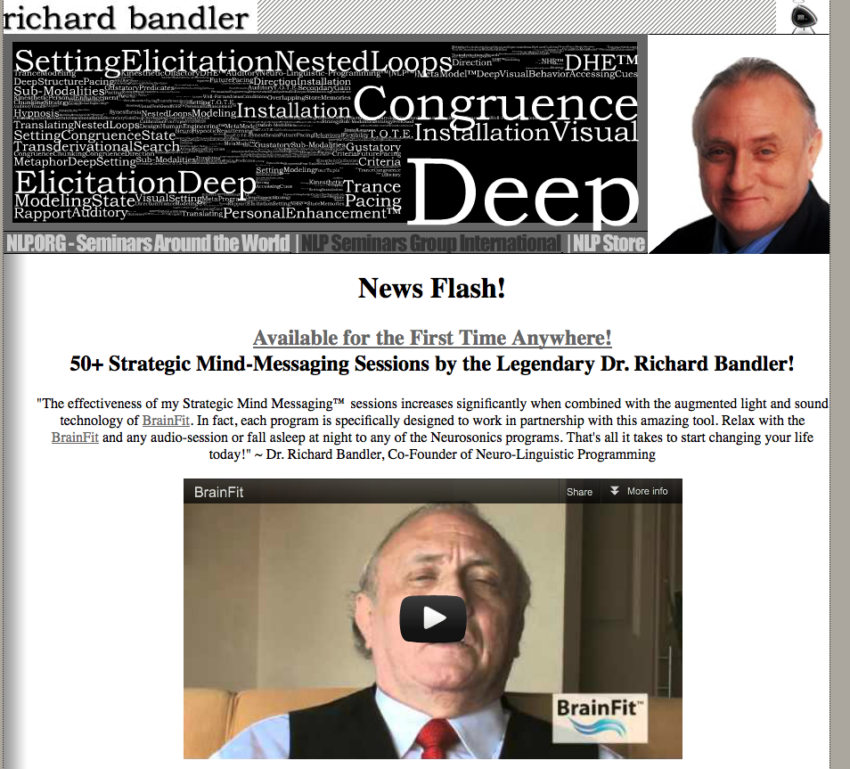 Richard Bandler, Co-Founder of NLP - PhD Fraud and Acquitted Murder ...