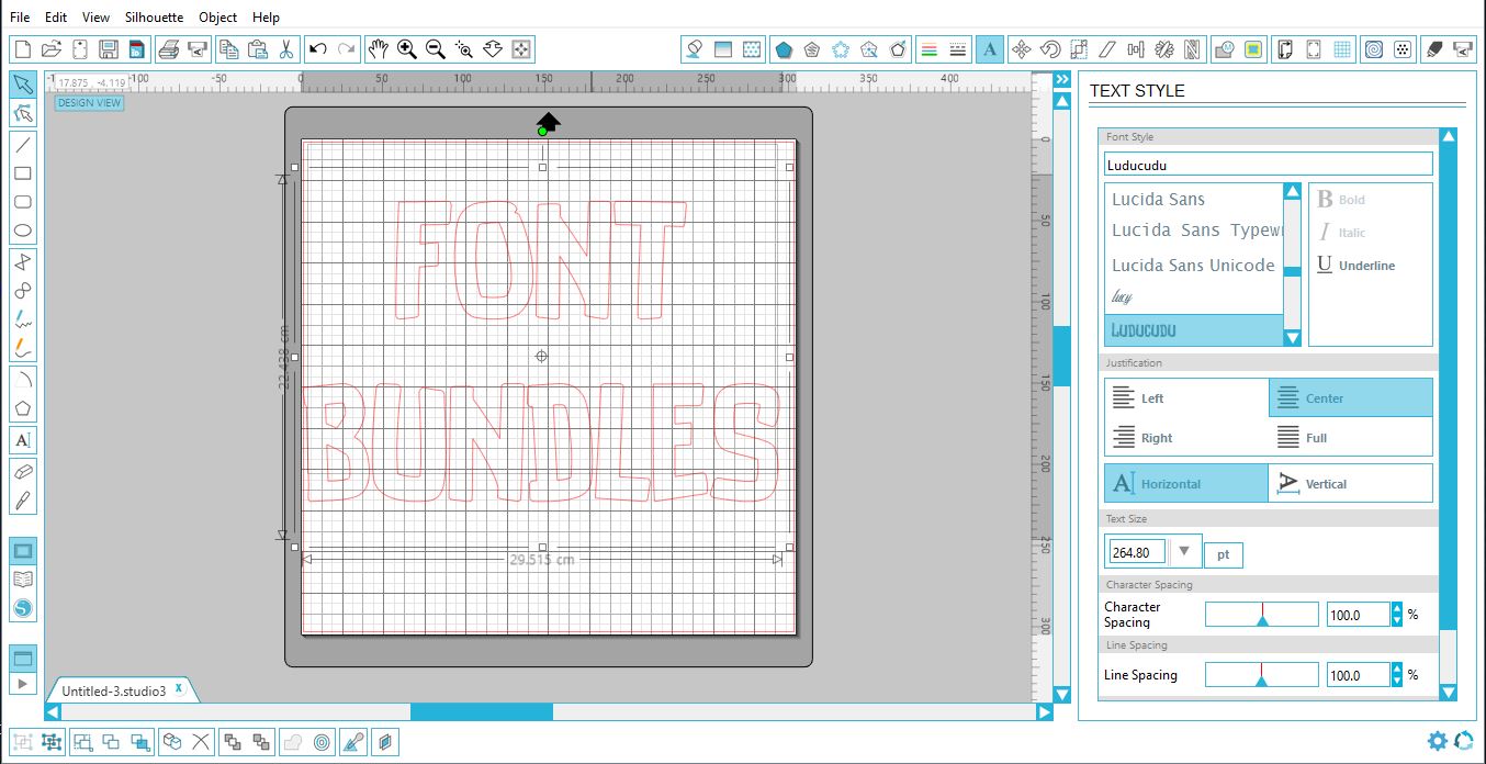 Filling text with digital patterns and papers in Silhouette Studio ...