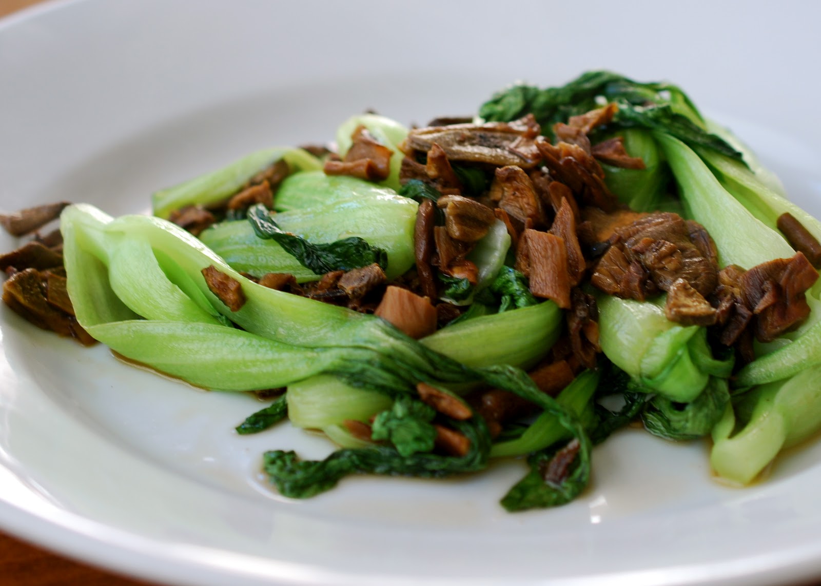 Cooking with Larue: Stir-Fried Bok Choy & Mushrooms