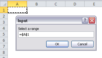 Excel In Your Office: VBA - Application.InputBox