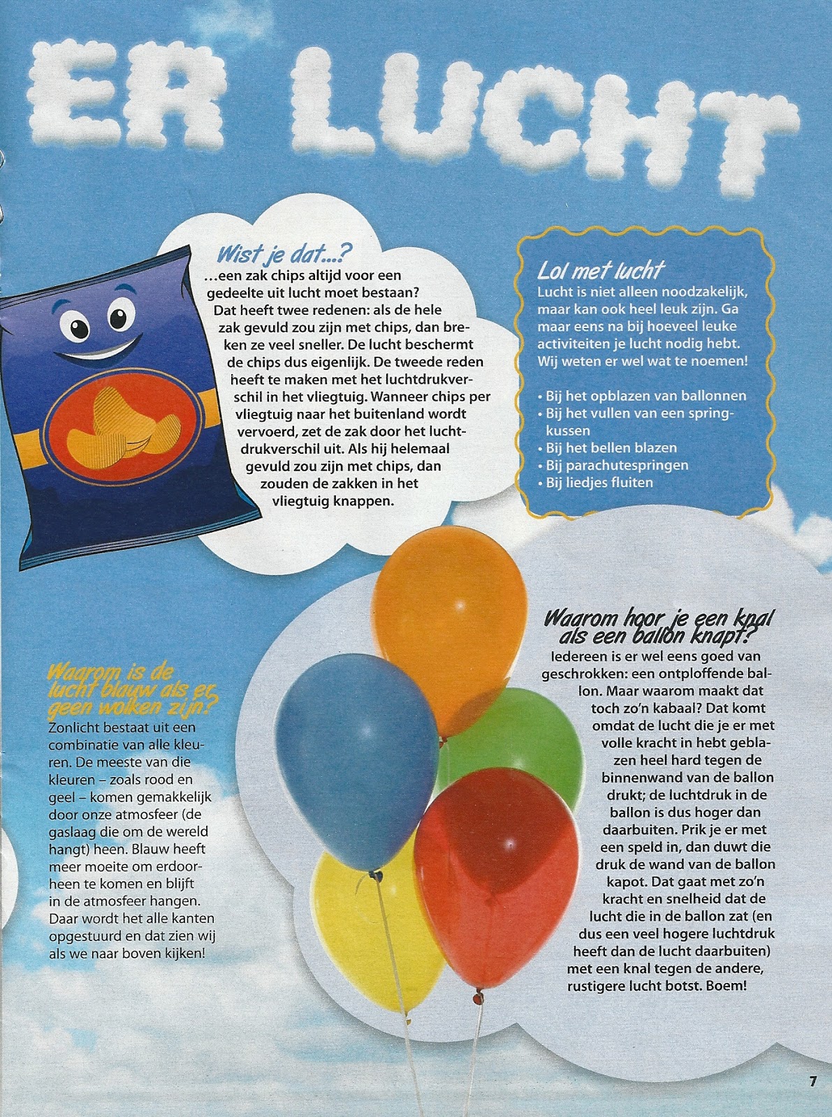 Kinderboekenweek informatieve tekst over lucht