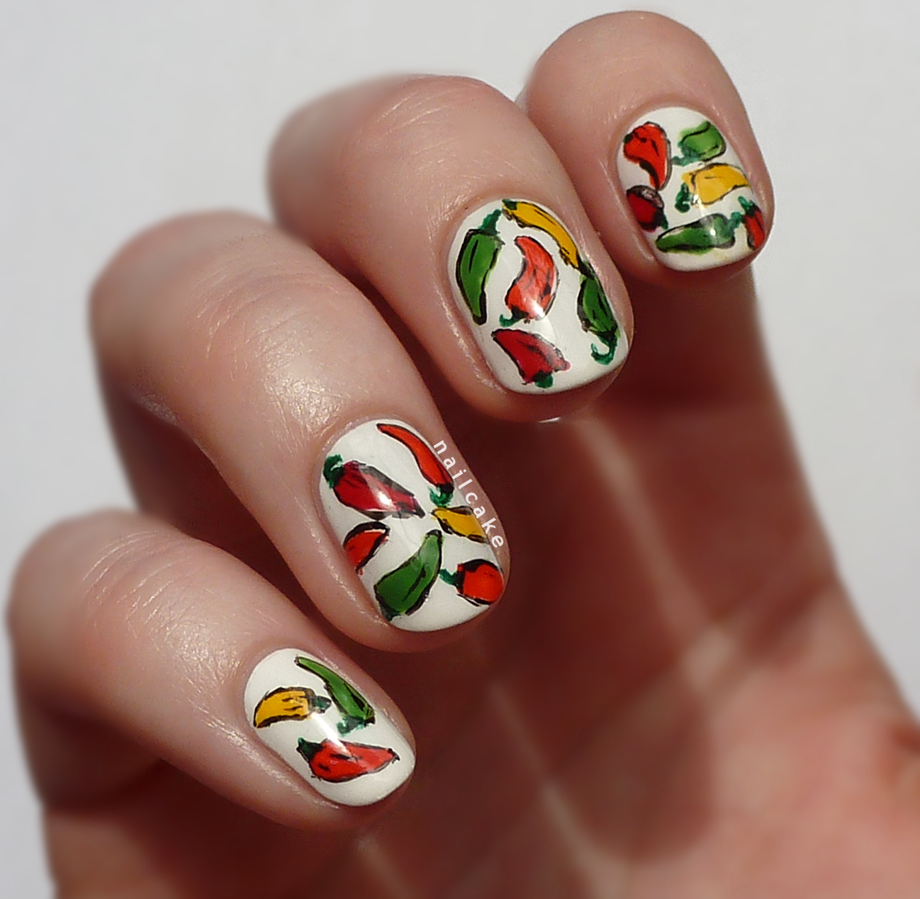Nail Cake: Feelin' Hot Hot Hot | Chilli Pepper Nail Art