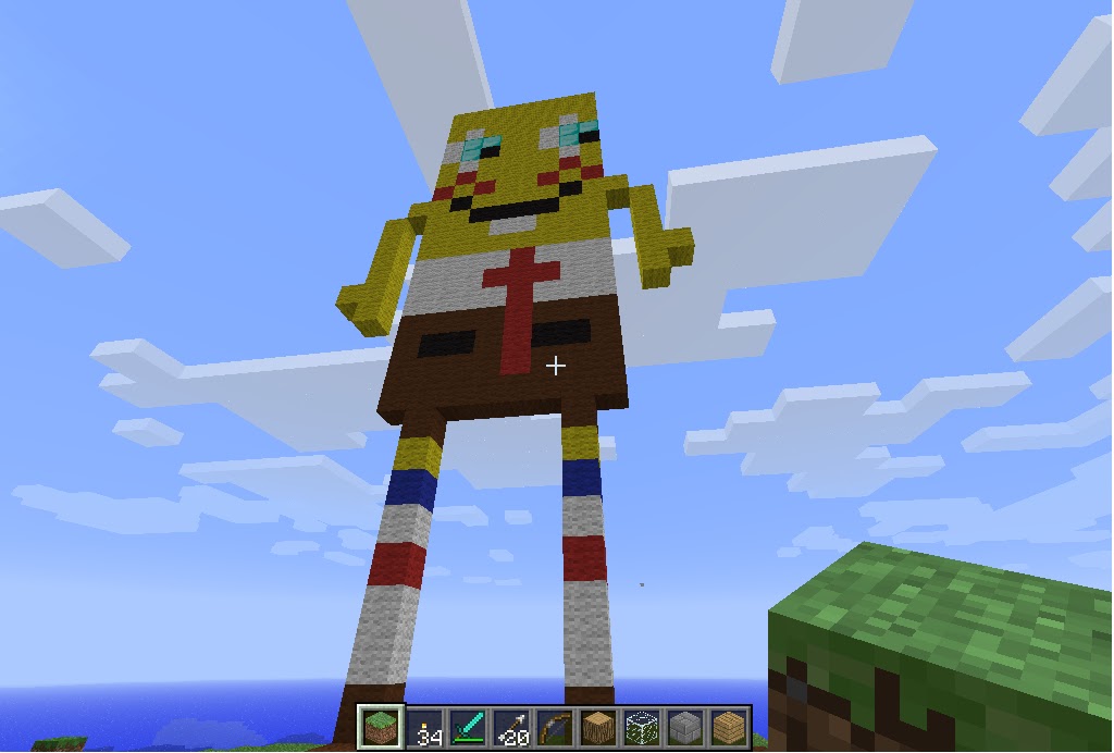 Minecraft Trade Center: Bob Esponja gigante