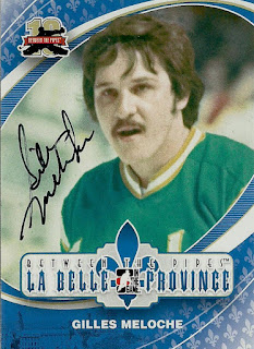 Hell's Valuable Collectibles: Gilles Meloche: 2 Autographed Cards