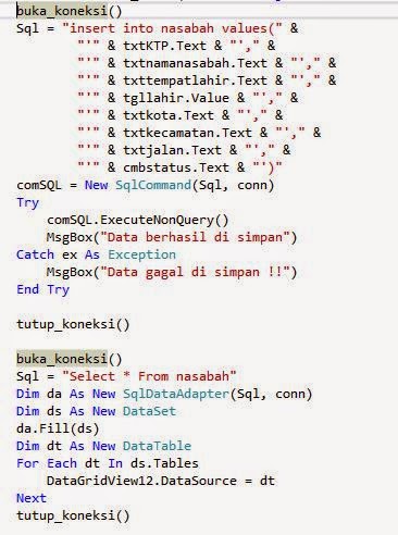 Cara memasukkan data ke Database di VB.Net menggunakan database SQL Server ~ Tukang Skrip