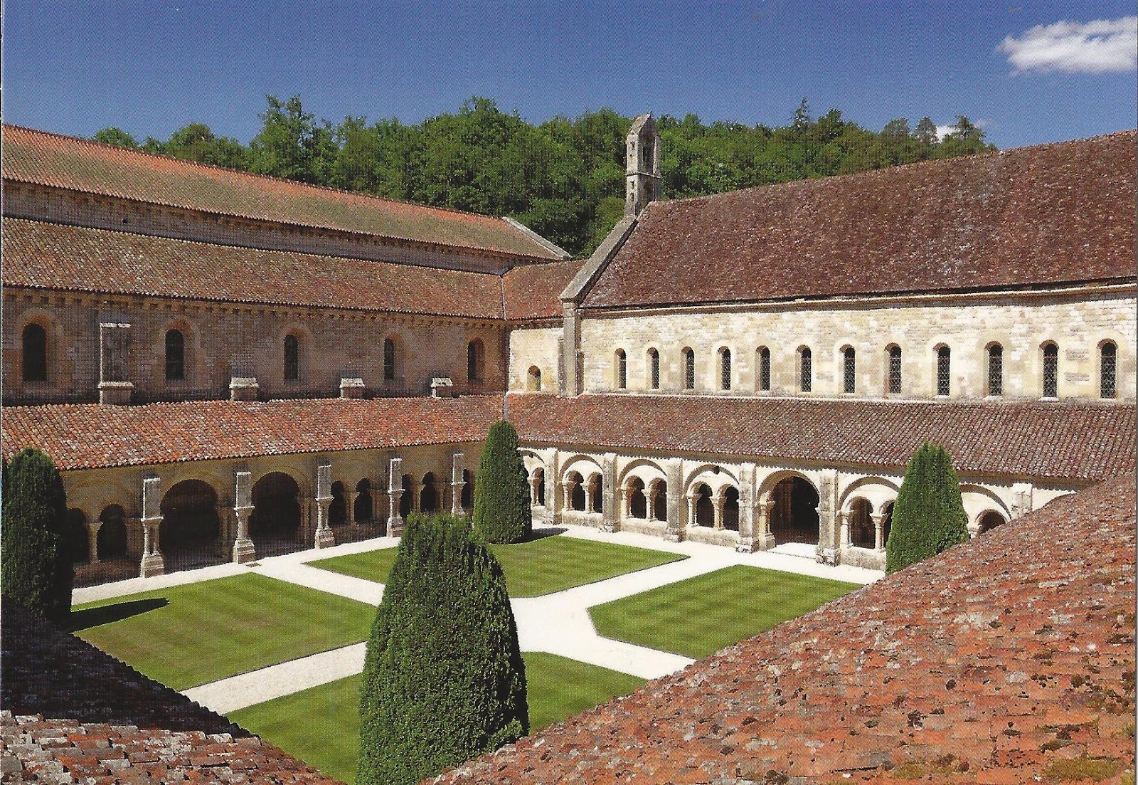 A Journey of Postcards: Abbey of Fontenay | France