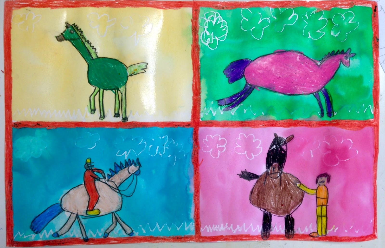 Atelier Caroline K : les animaux en couleurs/cours enfants craie cire ...