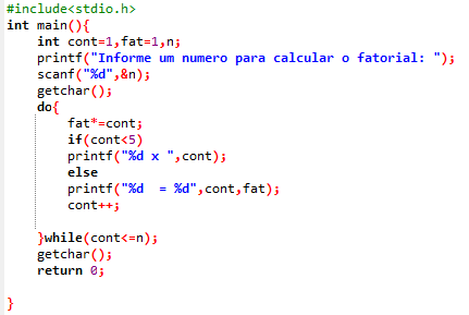 Algoritmo básicos em C: usando laços de repetição DO WHILE, WHILE, FOR ...