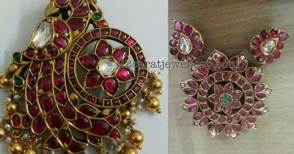 Temple Patterned Ruby Lockets - Jewellery Designs