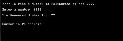 C Sharp Sense C Program To Find The Number Palindrome Or Not