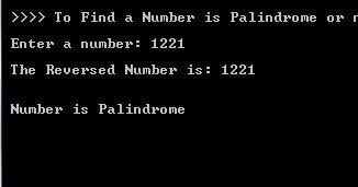 C Sharp Sense: C# Program to find the Number Palindrome or not
