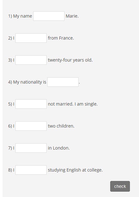 Fill In Personal Information
